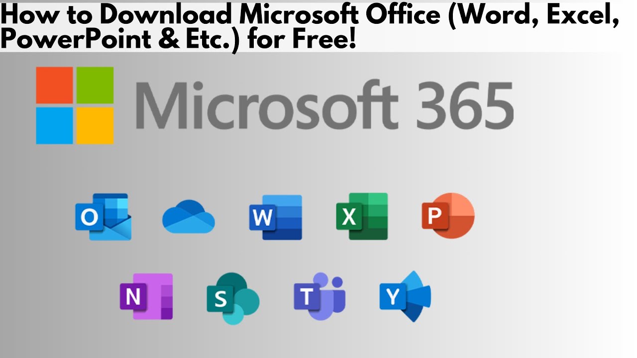 How to Download Microsoft Office (Word, Excel, PowerPoint & Etc.) for ...