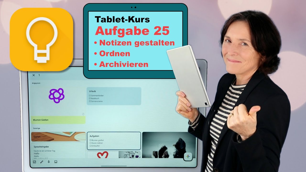 Tablet-Kurs Teil 25: Notizen sortieren, ordnen oder archivieren. Tablet ...