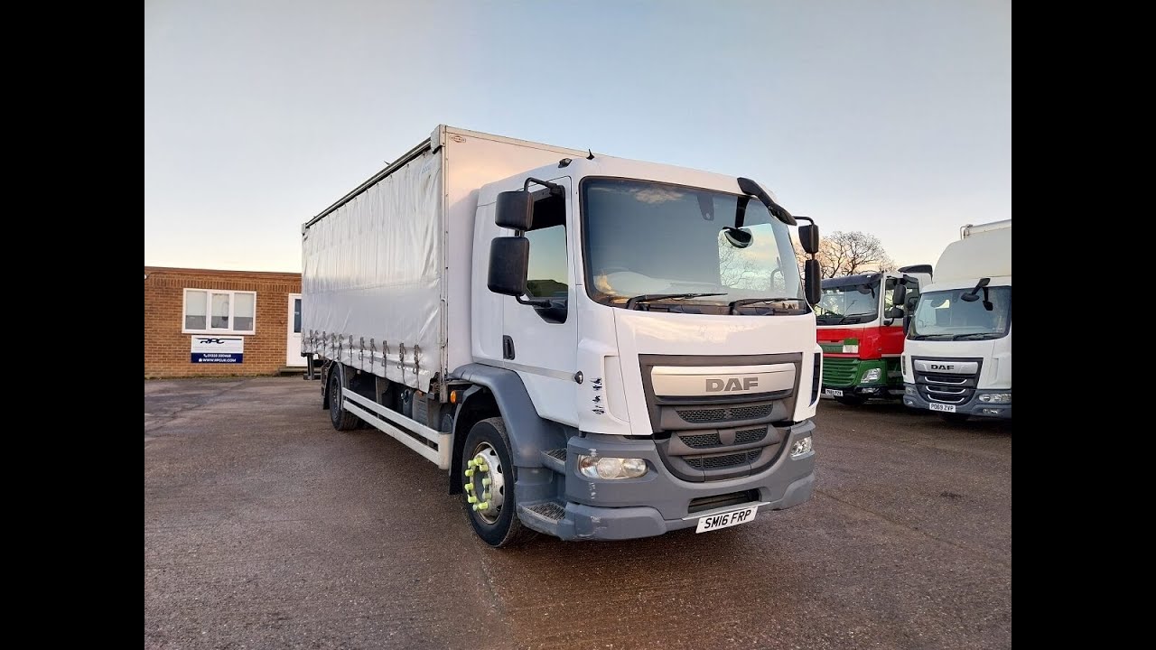 DAF LF 220, 2016, 24ft Curtainsider, 18 Ton, 193000 Kms, Euro 6 - YouTube