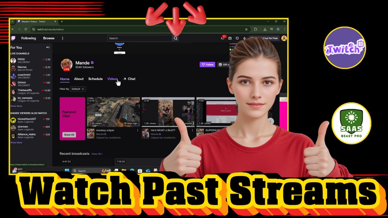 How To Watch Old Streams On Twitch - Detailed Tutorial - YouTube