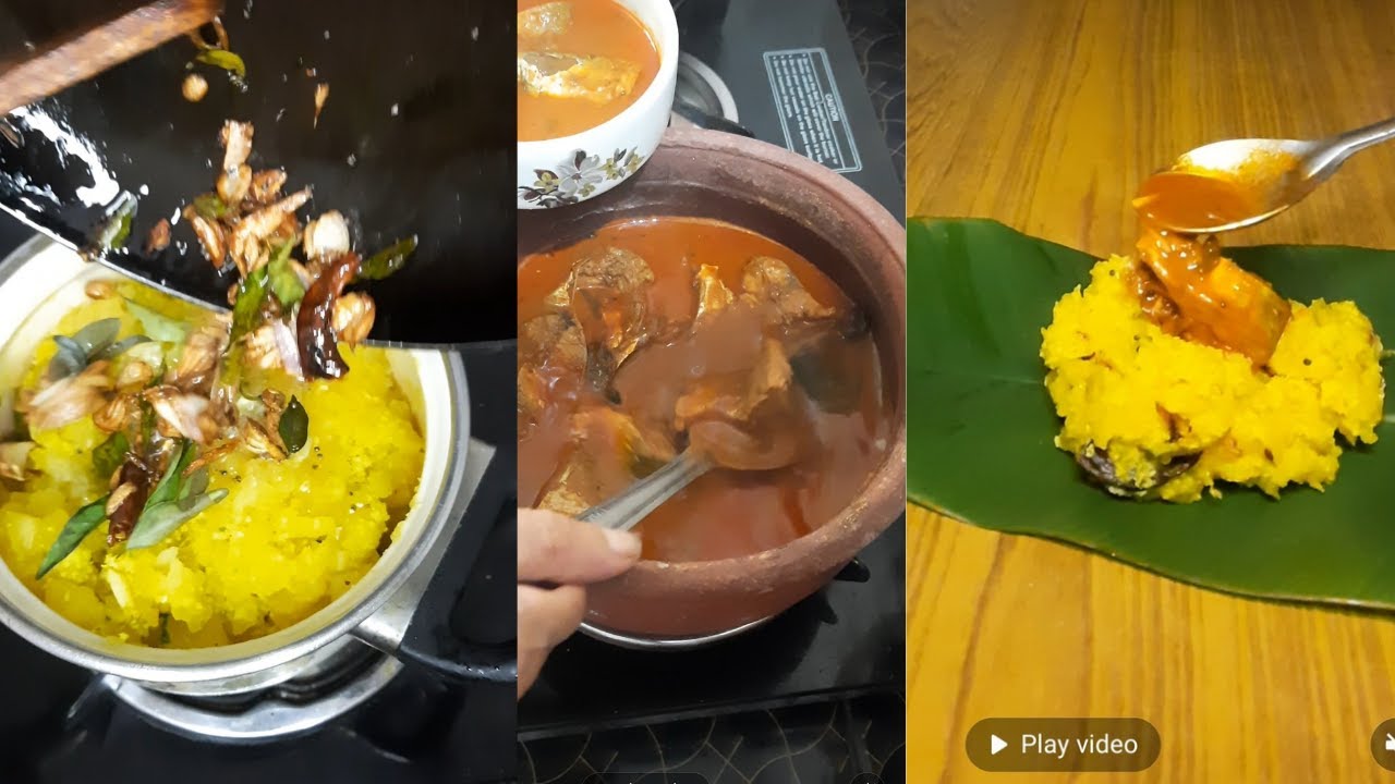 Mashed Tapioca And Mackerel Fish Curry | Kapp Ayala curry | English ...