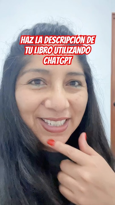 Cómo hacer la descripción de tu libro con la ayuda de ChatGPT 🤖 - YouTube