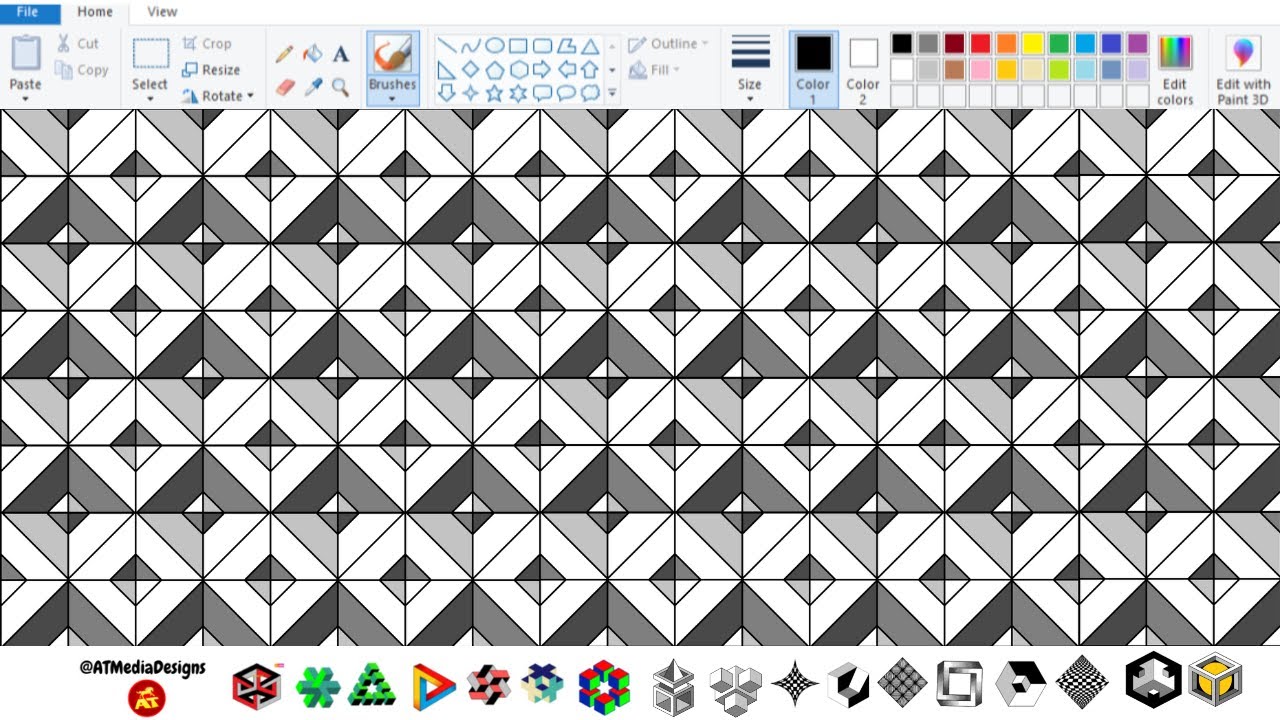 67 . Easy Op Art Drawing | Optical Illusion Art Tutorial Digital Art in ...