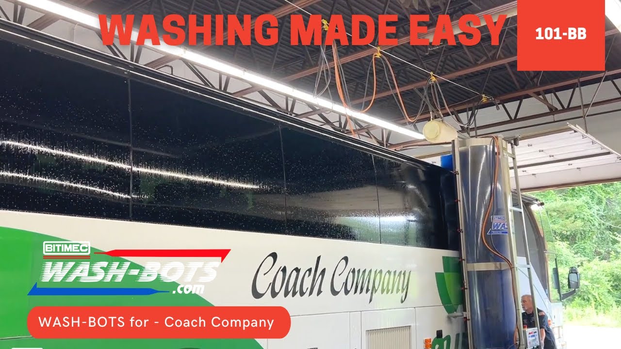 Washing a Coach Bus - YouTube