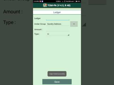 Accounting entries in tally mobile app - YouTube