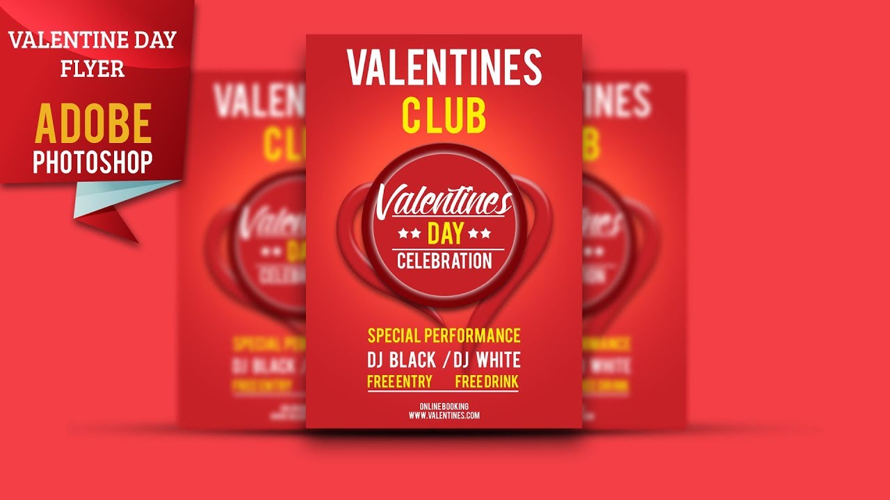 How to make Valentine's day poster | Adobe Photoshop - YouTube