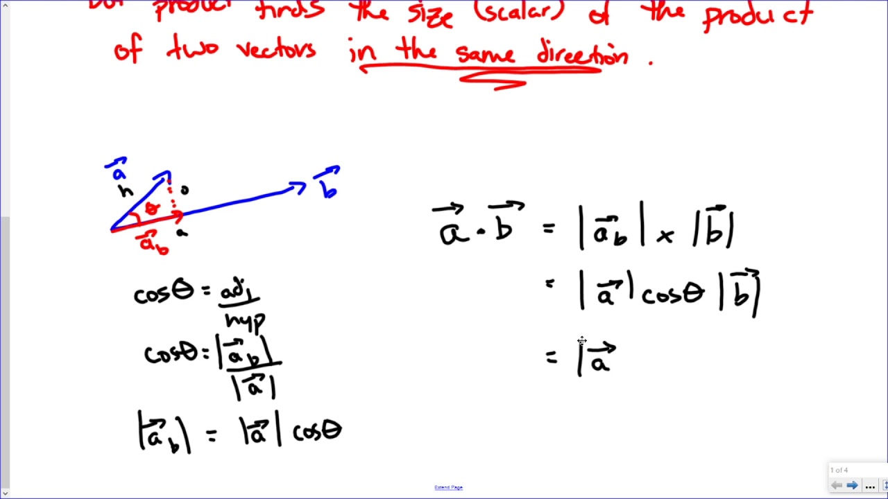 Dot product and Work (Week 7) - YouTube