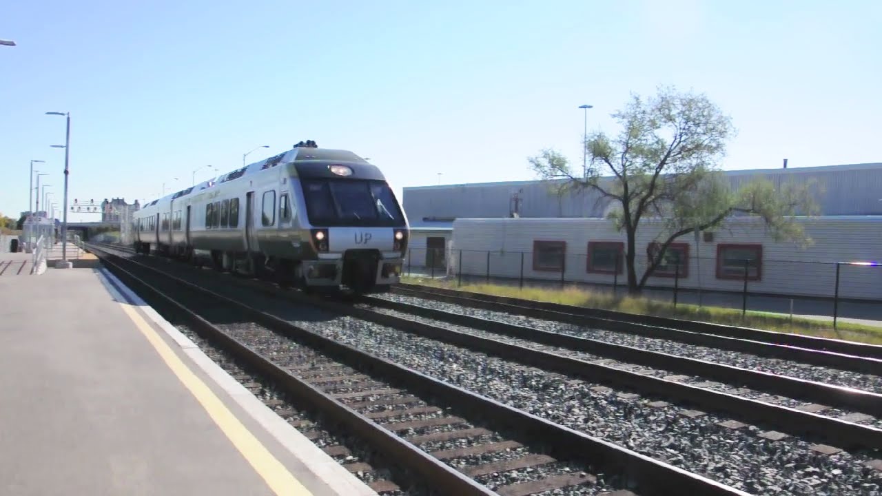 UP Express, VIA and CN trains passing Etobicoke North GO Station - YouTube