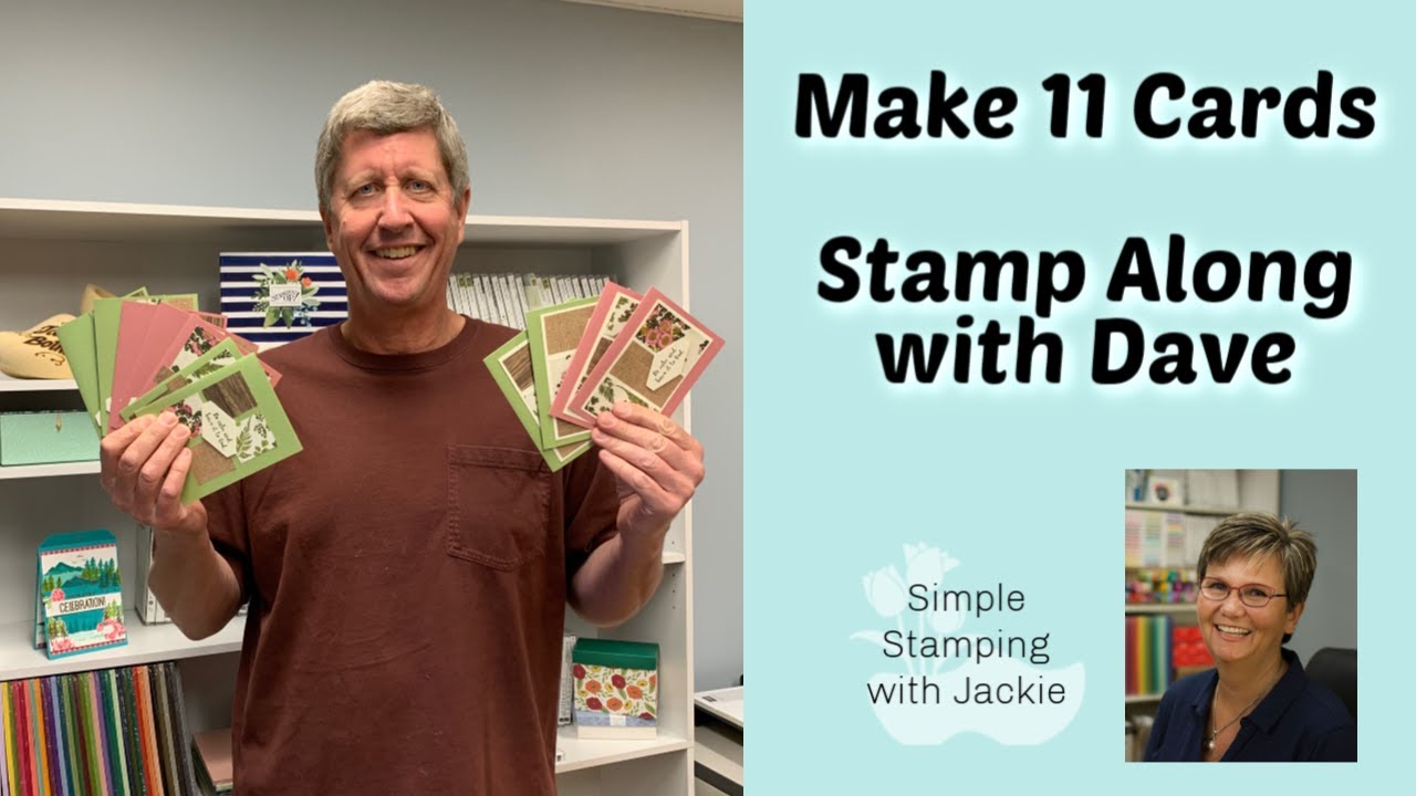 Stamp Along with Dave and Make 11 Easy Greeting Cards - YouTube