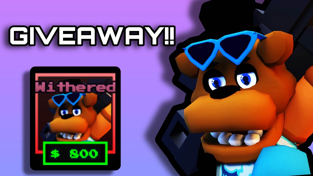 RAD FREDDY GIVEAWAY!!!! - FNAF TD - ROBLOX - YouTube