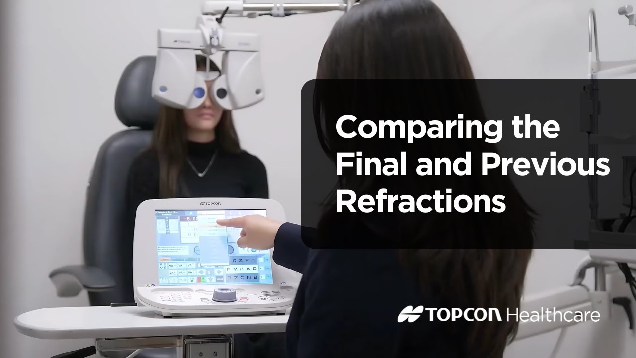 Comparing the final and previous refraction with the CV-5000 Digital ...