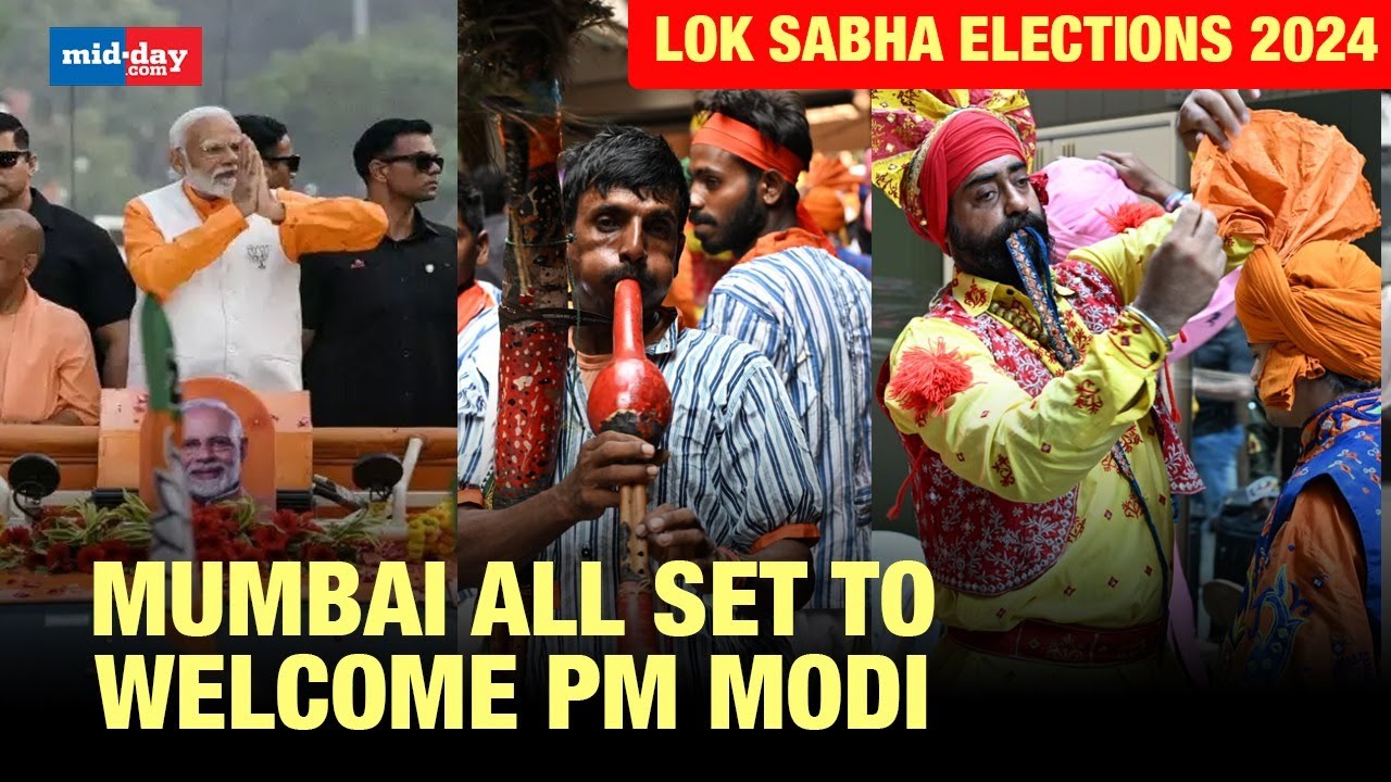 PM Modi Mumbai Roadshow: Mumbaikars Excited To Welcome Modi Ji, Artists ...