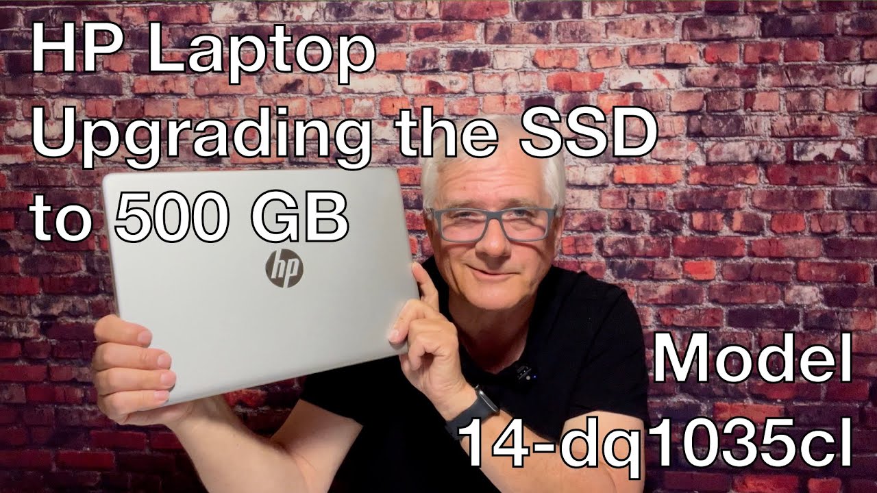 How to upgrade the HP laptop model 14-dq1035cl SSD from a 256GB SSD to a 500GB SSD. - YouTube