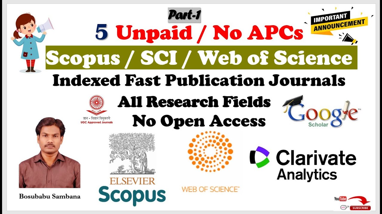 5 Unpaid Scopus/SCI/Web of Science Fast and Quick Publication Journals ...