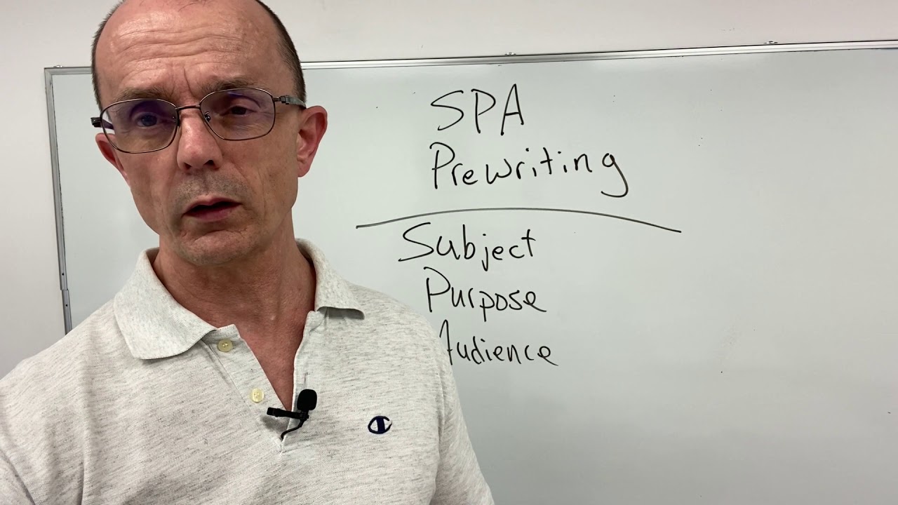 Academic Writing SPA - Subject Purpose Audience - YouTube