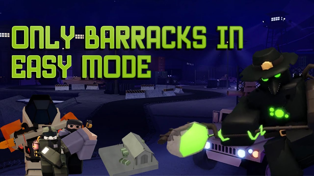 Barracks only in Easy mode || Tower Defense X || - YouTube