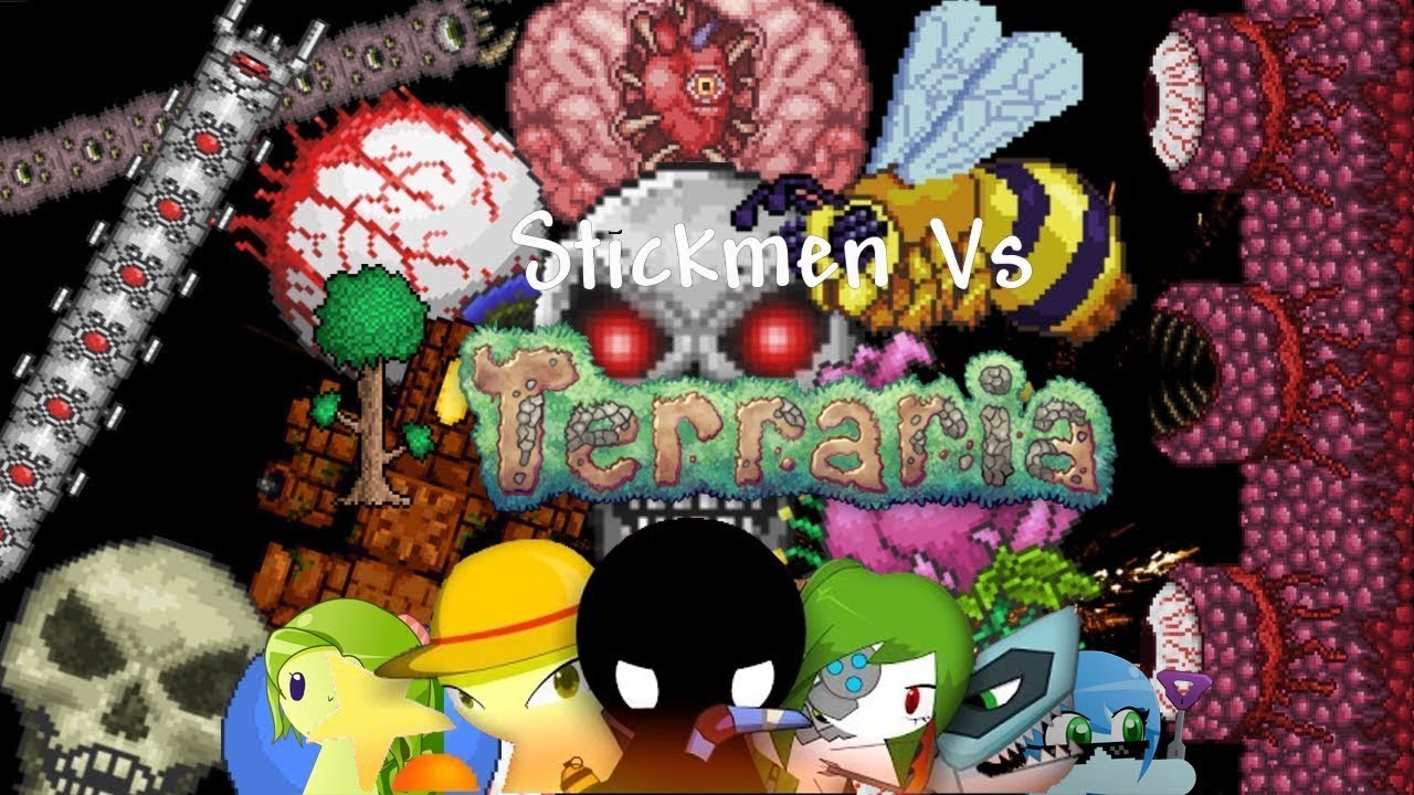Stickmen vs Terraria Bosses Power Level (Part 2) (v3) - YouTube