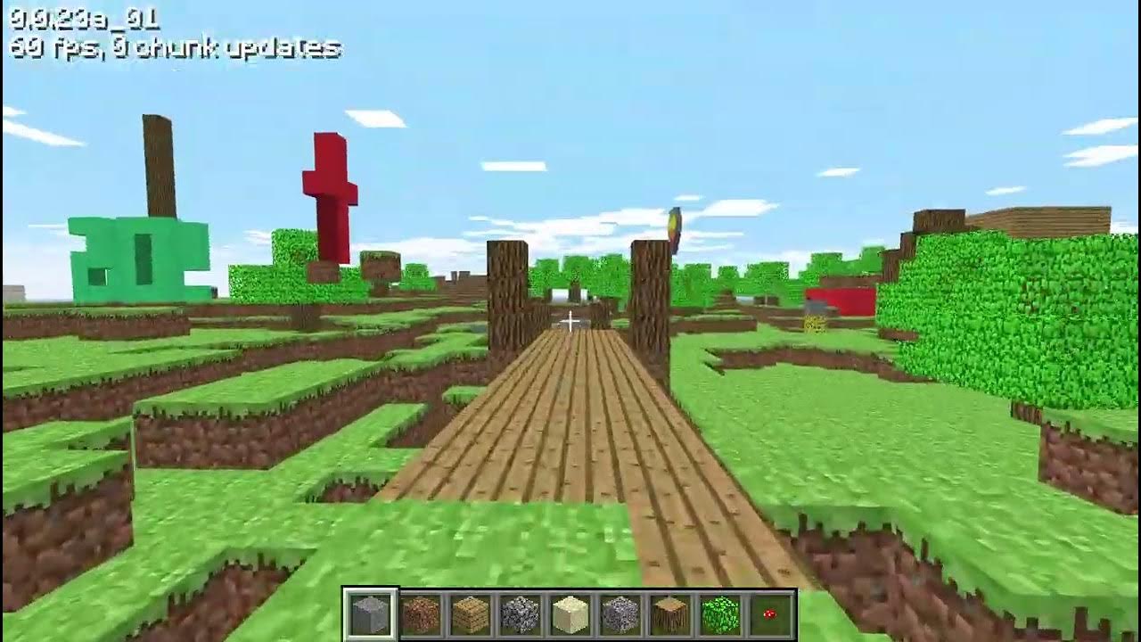 Playing Minecraft Classic remake version of 0.0.23a_01 - YouTube