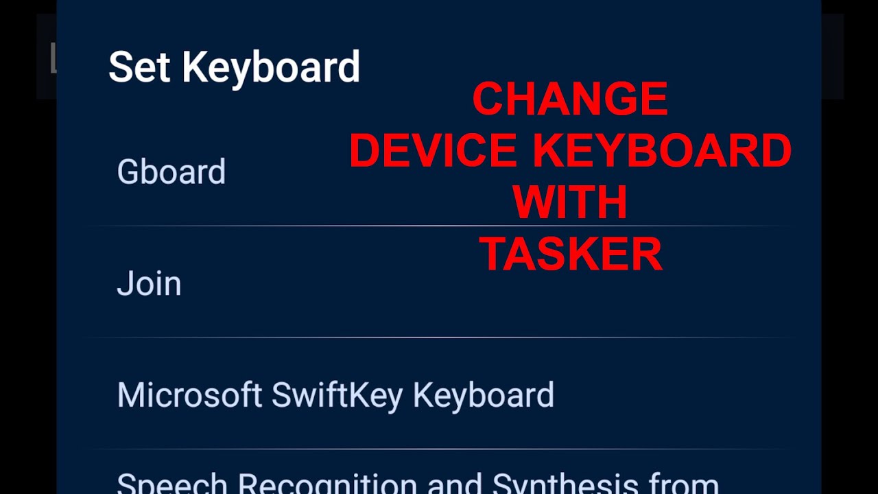 Action - Change Device Keyboard - YouTube
