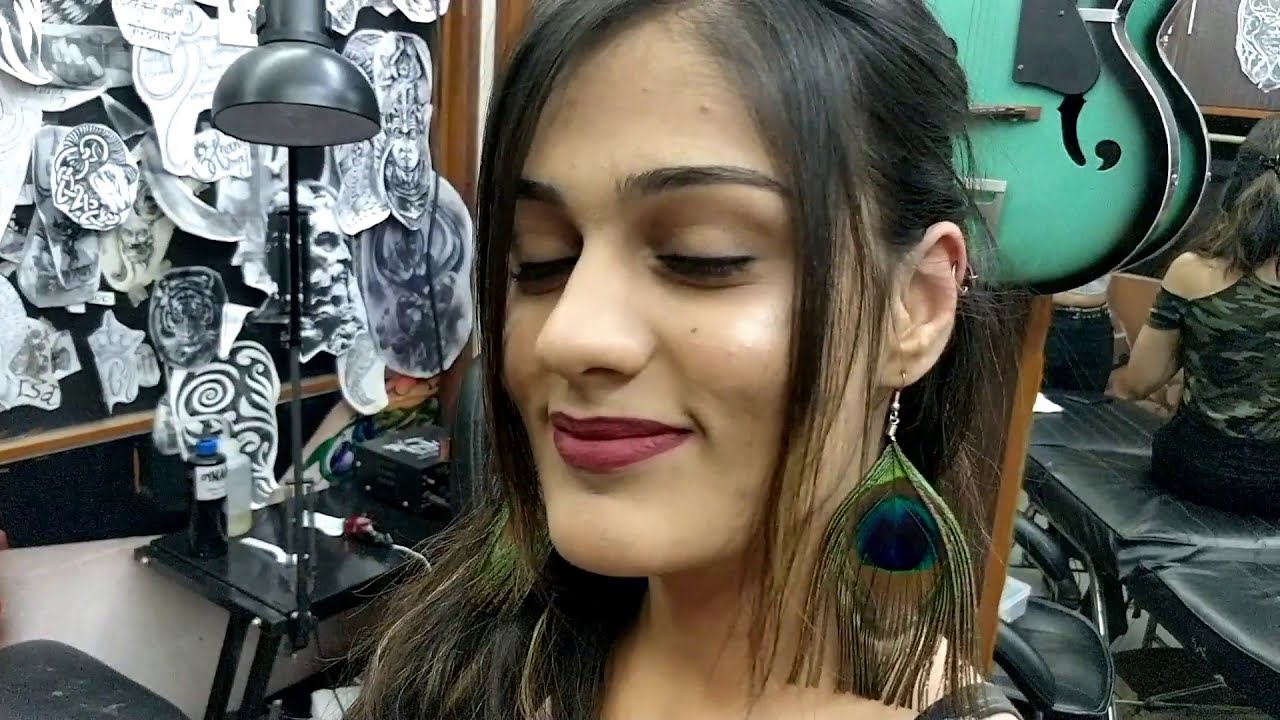 Beautiful Girl getting two ear piercings at once | Helix Piercing - YouTube