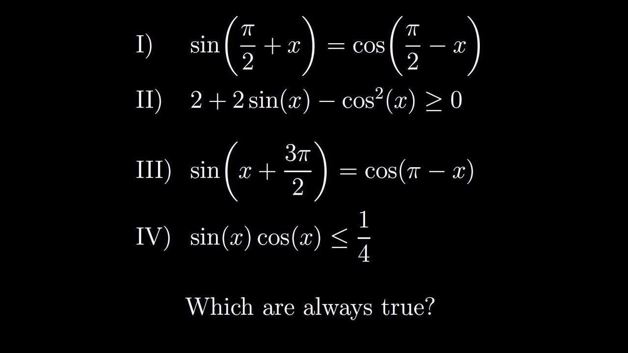 Identifying trig identities - Oxford Mathematics Admissions Test 2015 ...