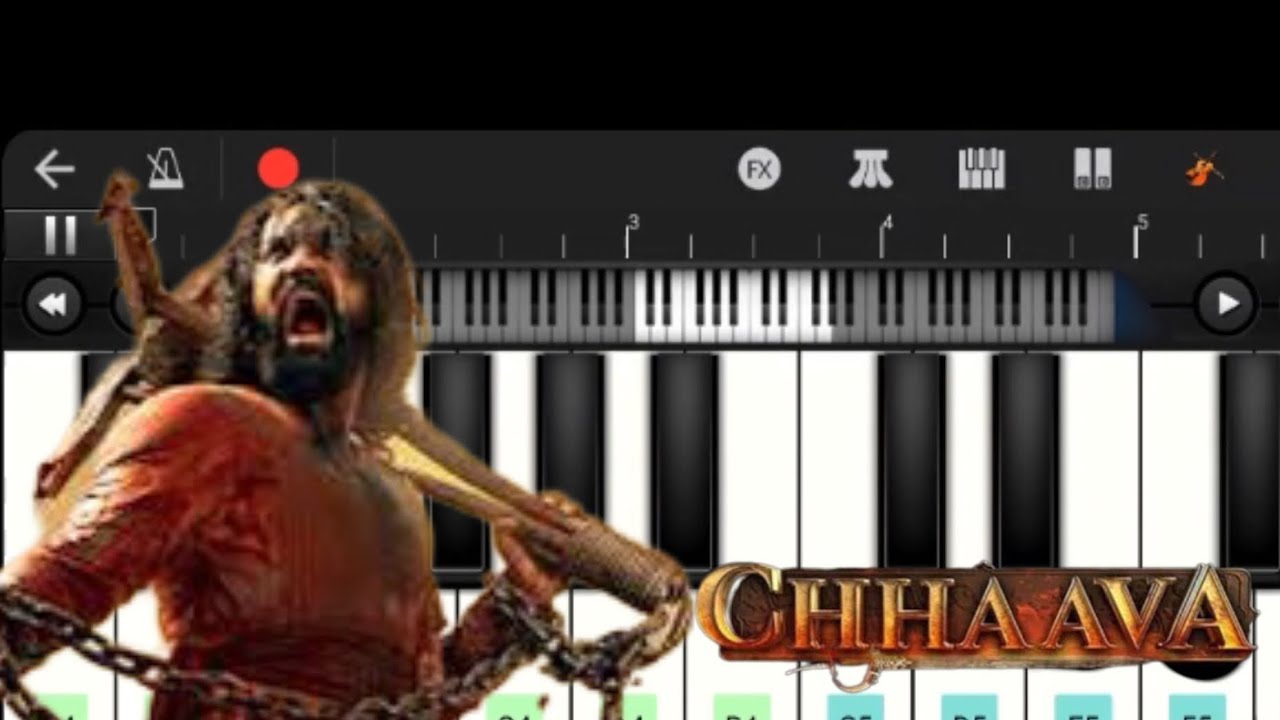 CHHAAVA Entry Theme Song Piano | Chhaava entry | NR GALAXY - YouTube