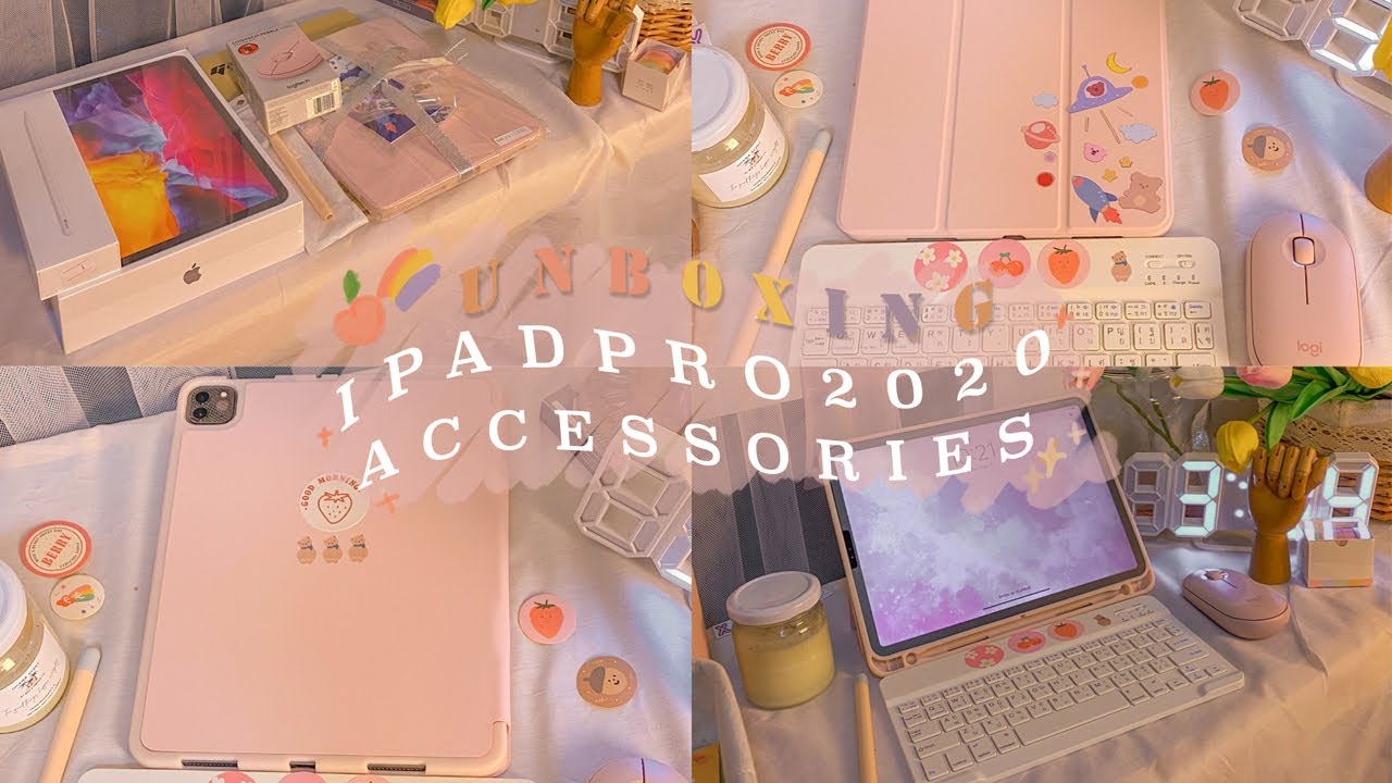 Unboxing💝) Ipad pro 2020 + Accessories & try procreate sketch ...