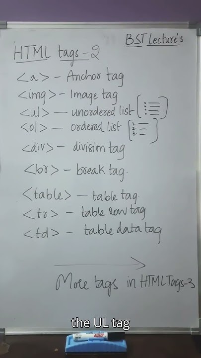 HTML Tags - 2 || Hyper Text Markup language - YouTube