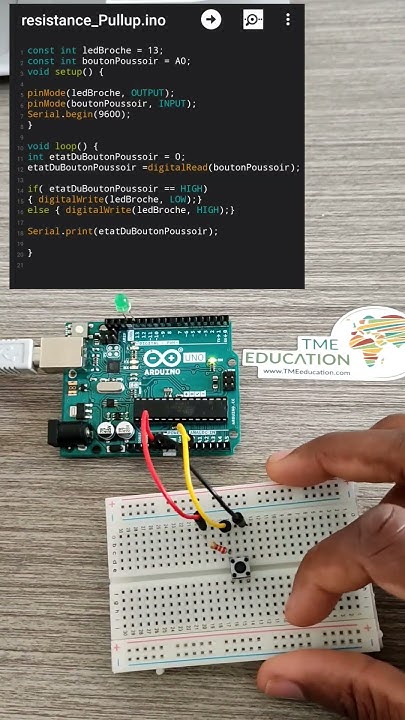 Résistance pull-up arduino #arduino #shorts #électronique #tmeeducation ...