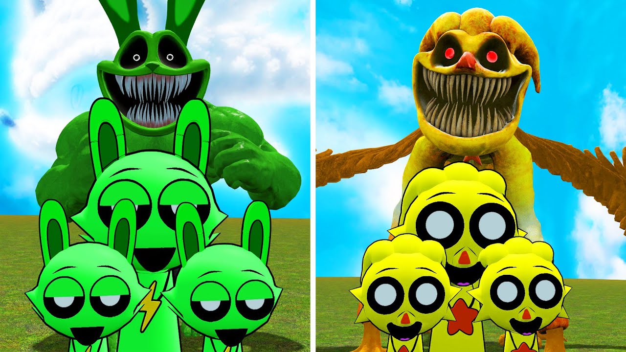 RABBIT SPRUNKI and CHICKEN SPRUNKI POPPY MAKE A SONG SPARTAN KICK in ...