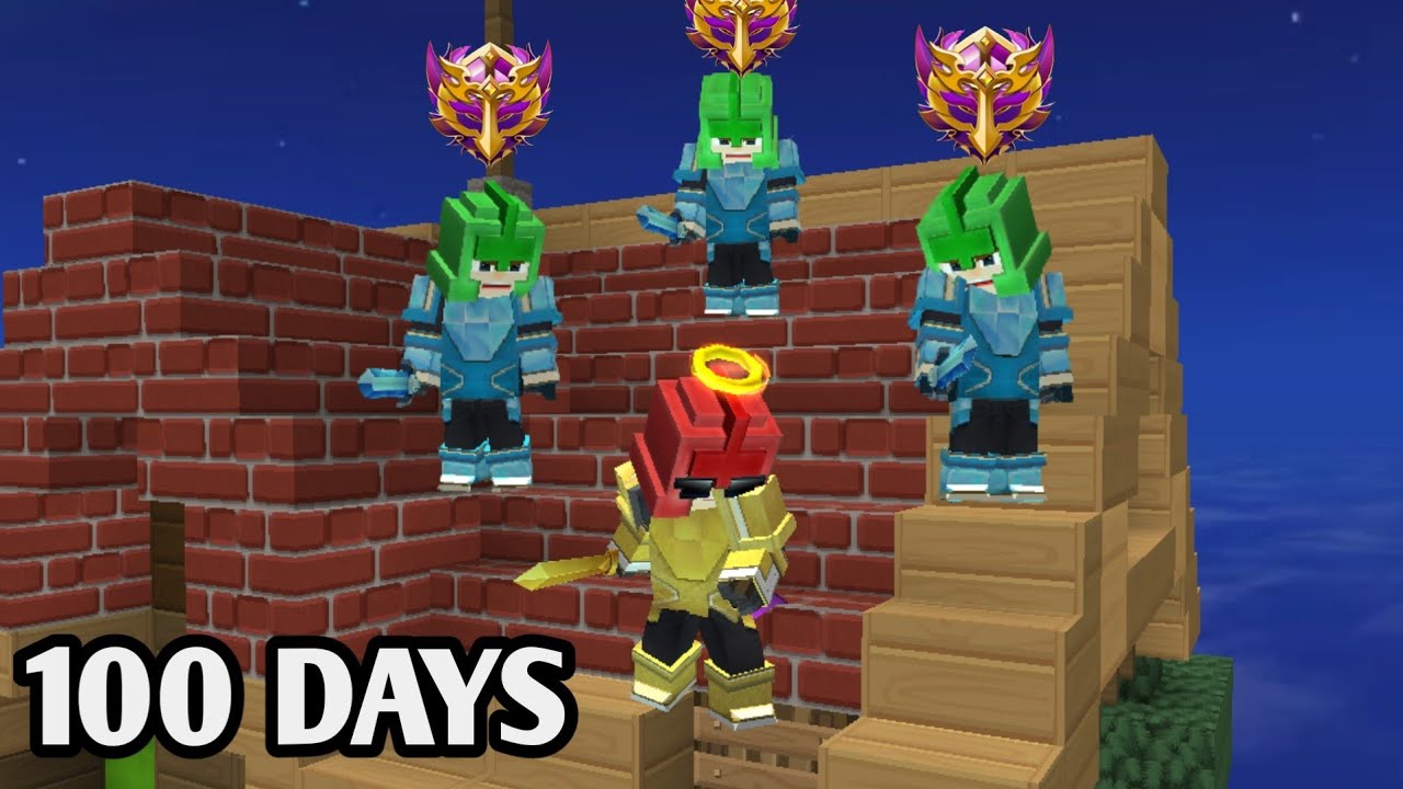 I Survived 100 Days in BedWars Rank Mode [Blockman Go] - YouTube