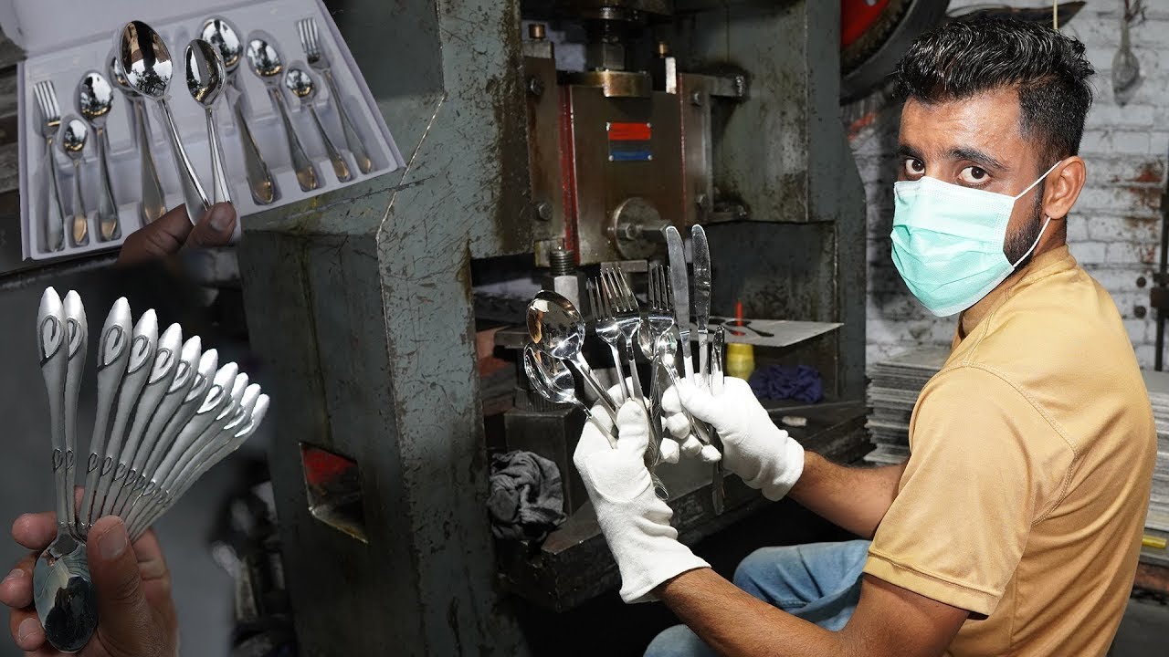 How spoons are made | Spoon manufacturing process - YouTube