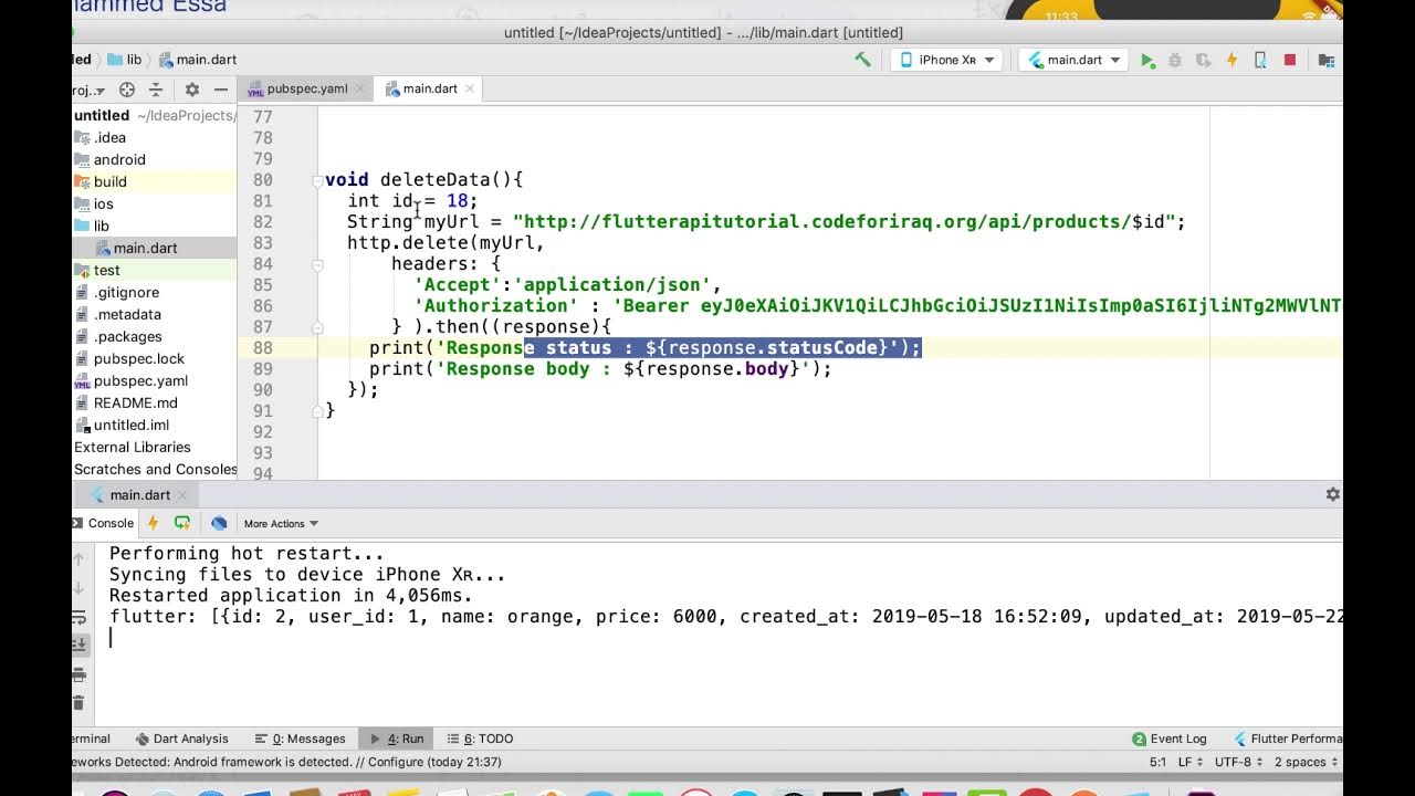 8 Flutter delete data laravel API Database - YouTube