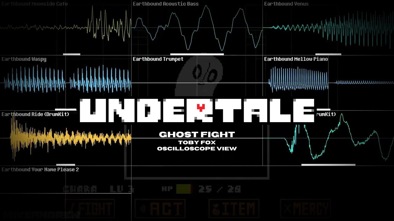 Undertale OST: 010 - Ghost Fight (Oscilloscope View) - YouTube