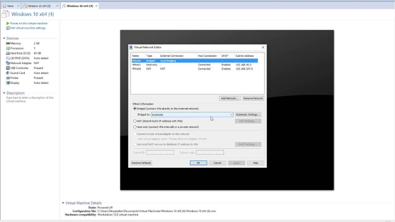 How to change the VMnet adapter for Nat - YouTube