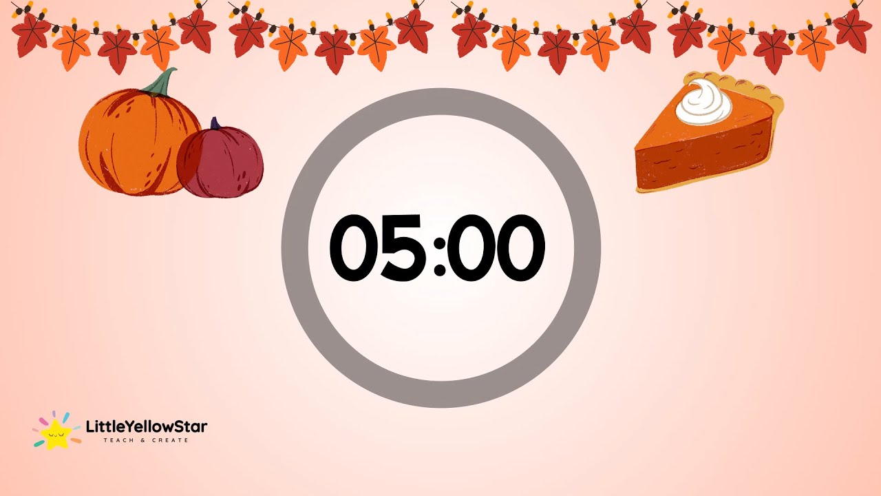 Calm Fall Vibe – 5 Minutes Countdown Timer With Pumpkin Spice Calm ...