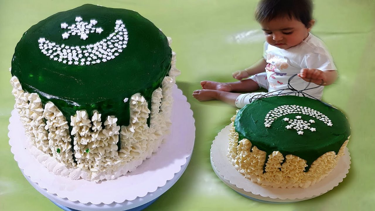 14 August Cake Recipe | Pakistani Flag Cake | Independence Day Cake ...