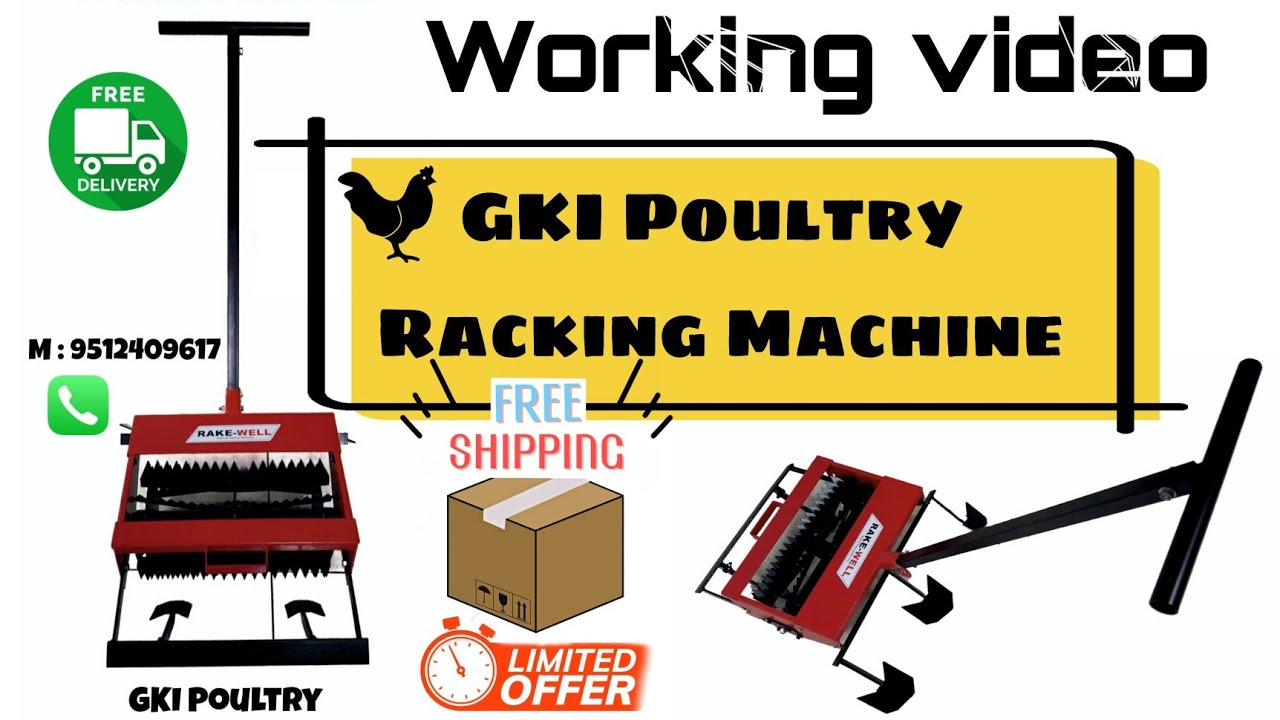 GKI Poultry Racking Machine For Litter Management ₹6500 📞 9512409617 ...