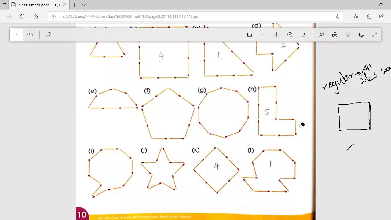 class 3 math page 110 to 113 - YouTube
