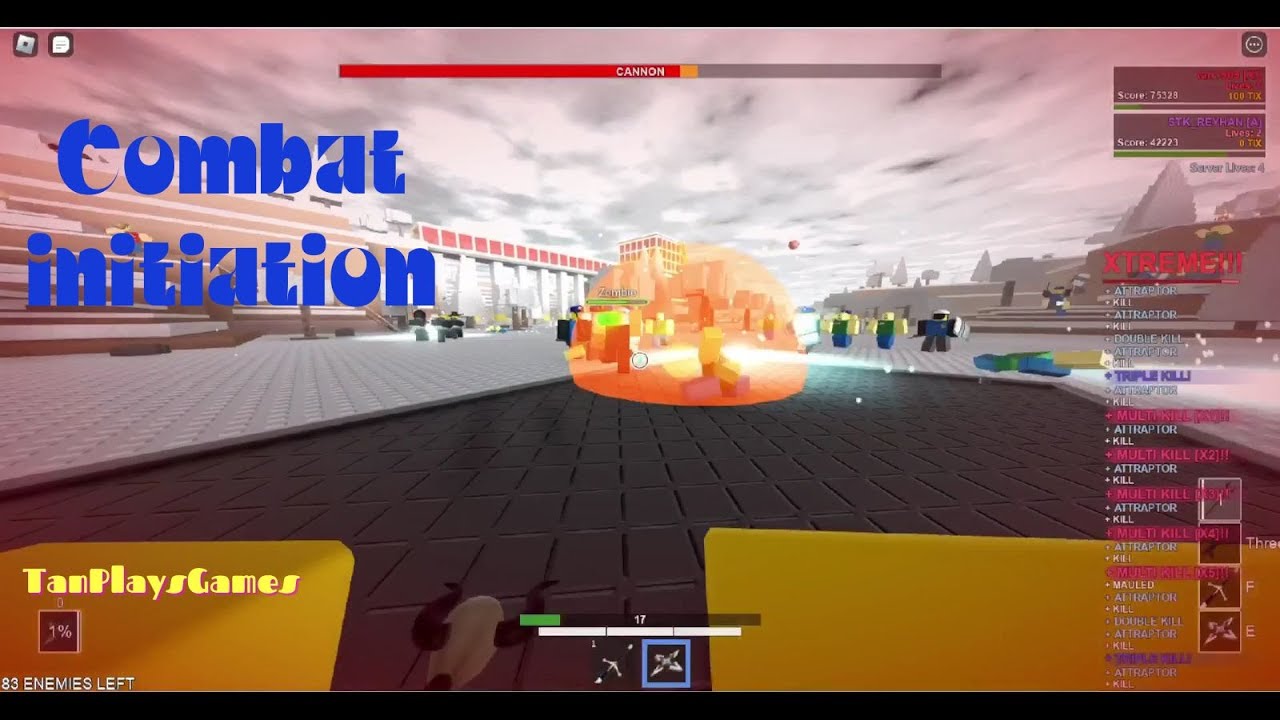 Roblox EP_17 : Combat initiation แปลงร่างเป็นคนบ้า แล้วไล่ล่าเค้าไปทั่ว ...