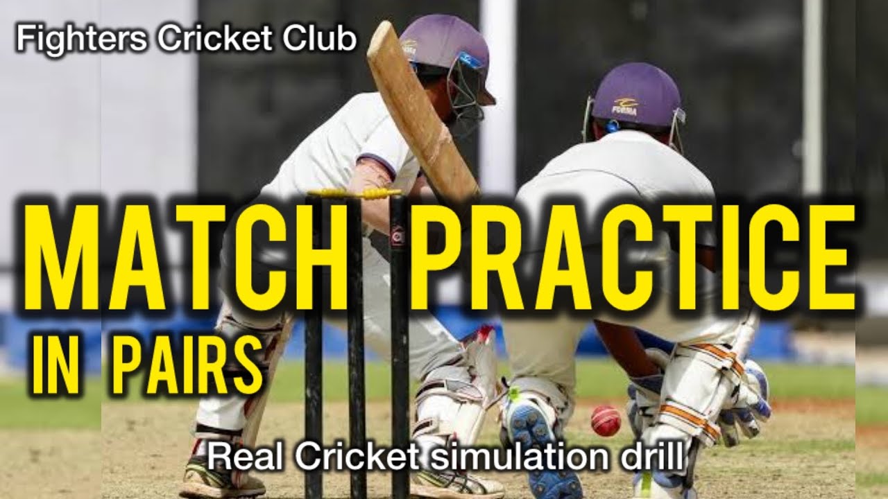 🏏 Match Practice in Pairs | Real Cricket Simulation Drill - YouTube