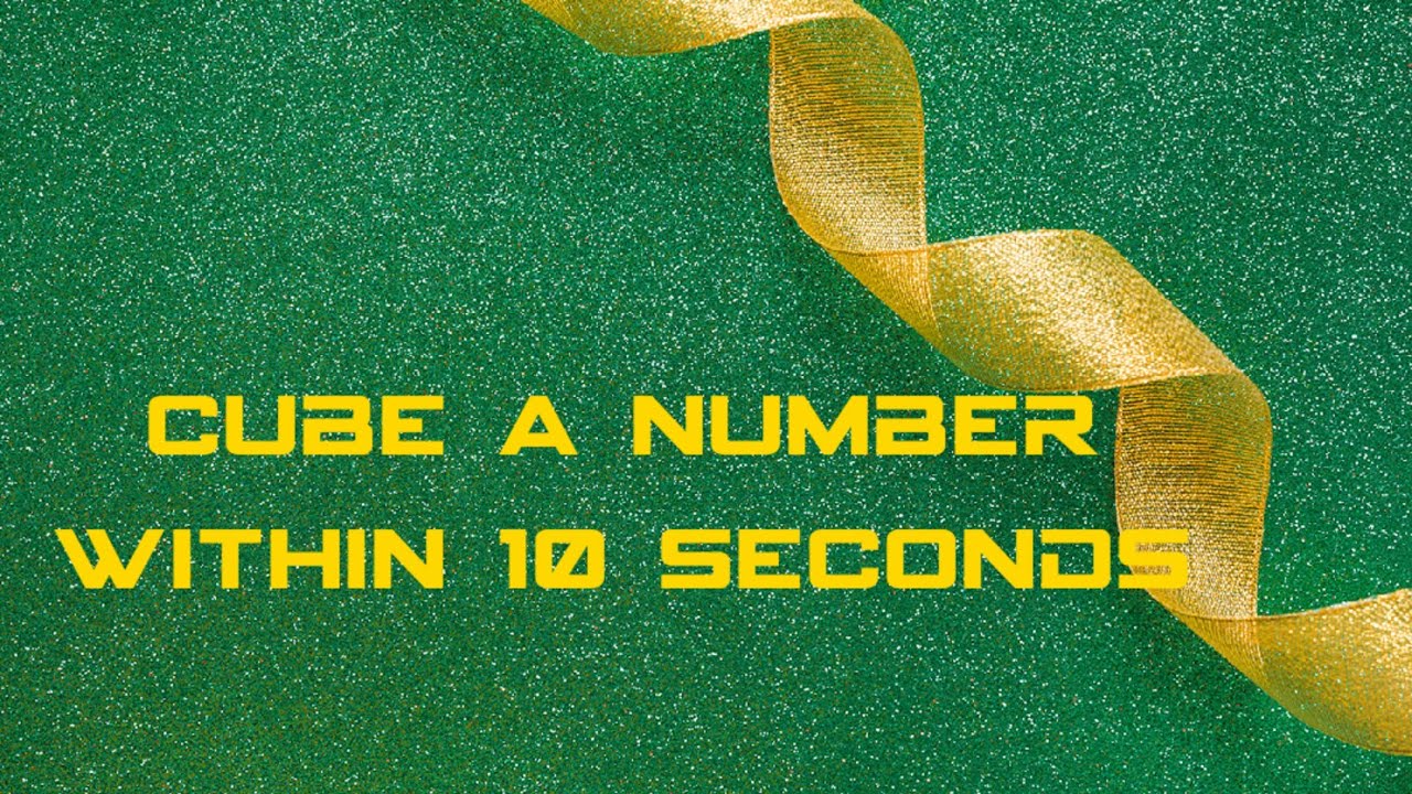 Tricks To Find Cube Numbers YouTube Tricks To Find Cube Numbers YouTube
