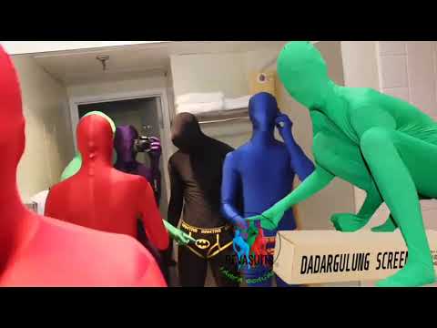 Kostum Greenscreen pakaian kamuflase video chroma key