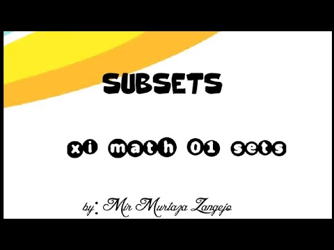 Subsets And Their Types - Youtube