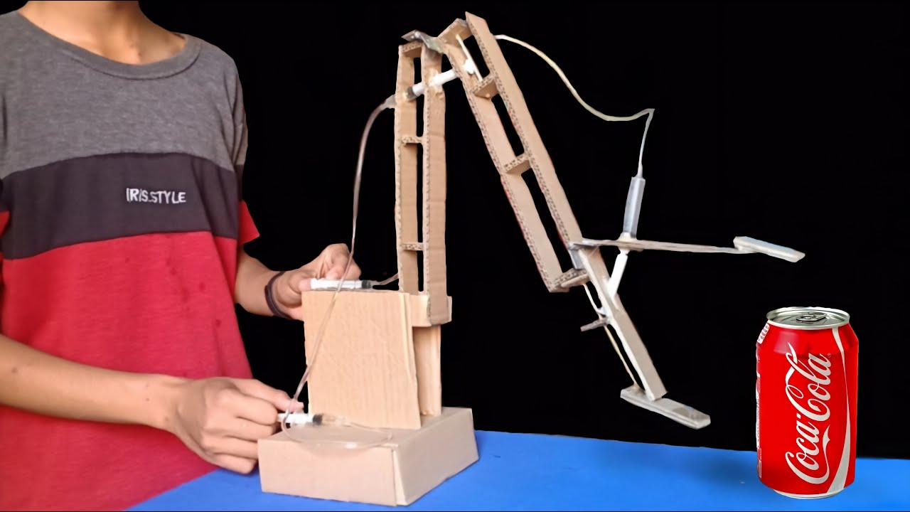 How to make a robot arm by hydraulic. - YouTube