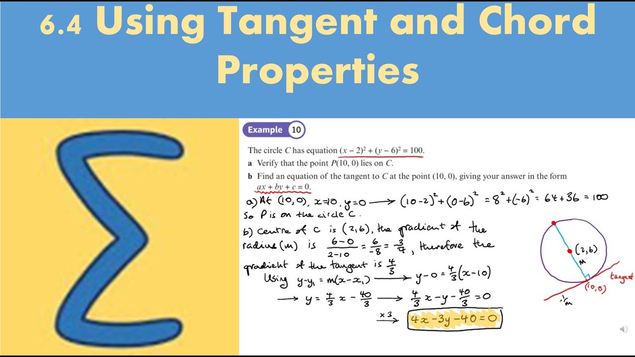 6.4 Using Tangent and Chord Properties (PURE 1- Chapter 6: Circles ...