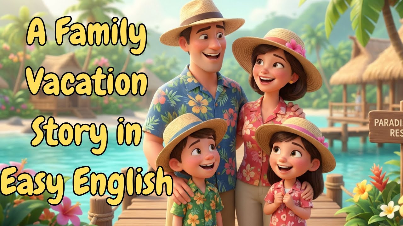 A Family Vacation Story in Easy English | English Listening Practice ...