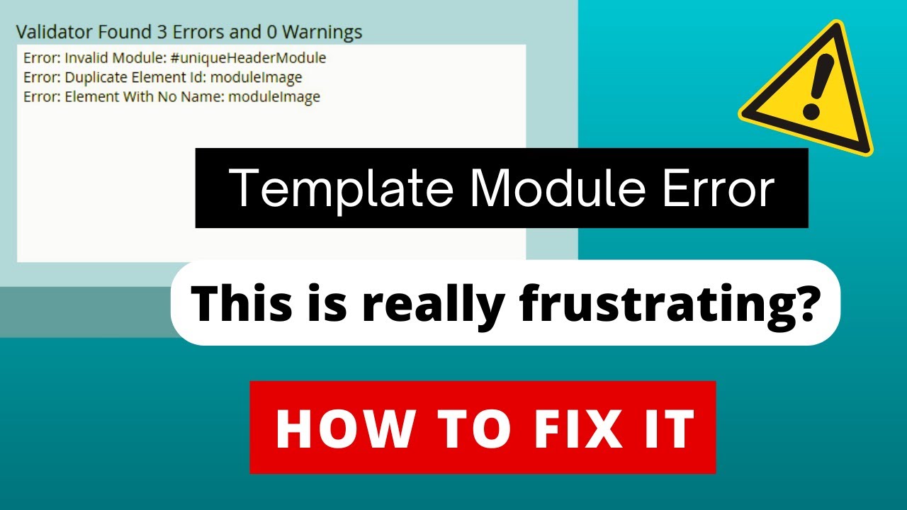 How to encounter Module error in Marketo Email Templates? - YouTube