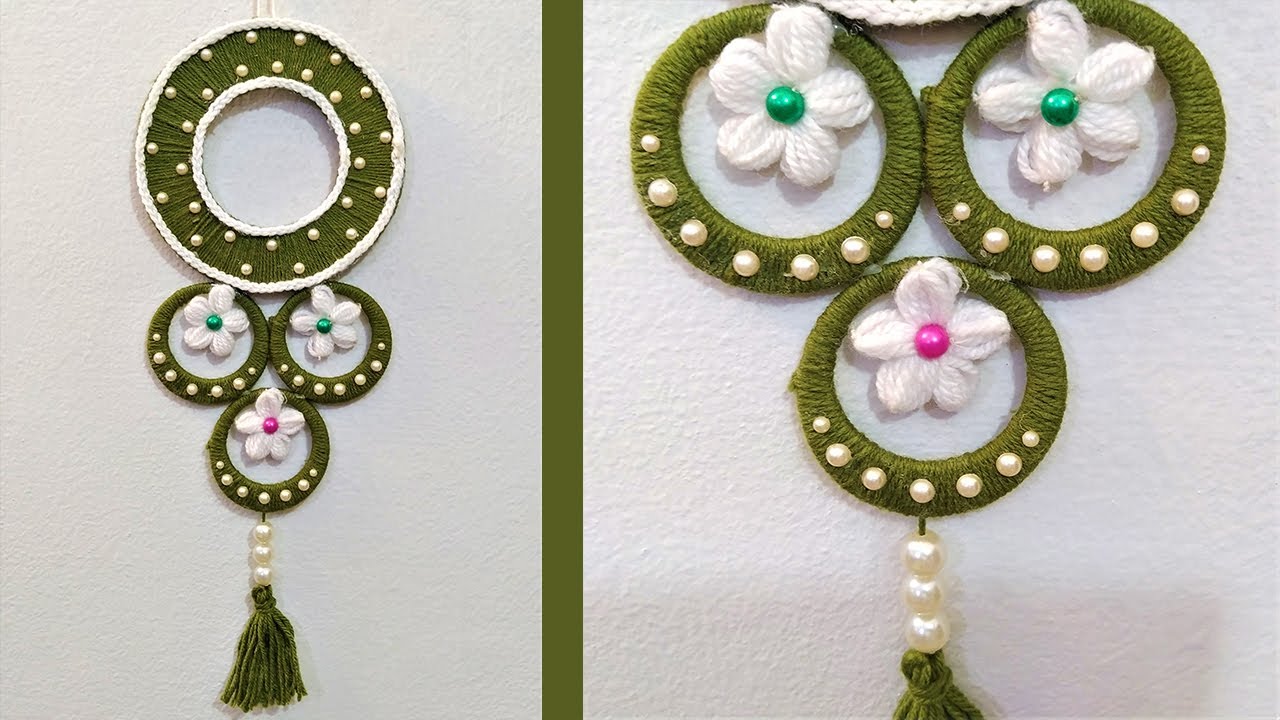 Wall Hanging with Wool and Cardboard | Easy DIY Wool Craft | Waste ...