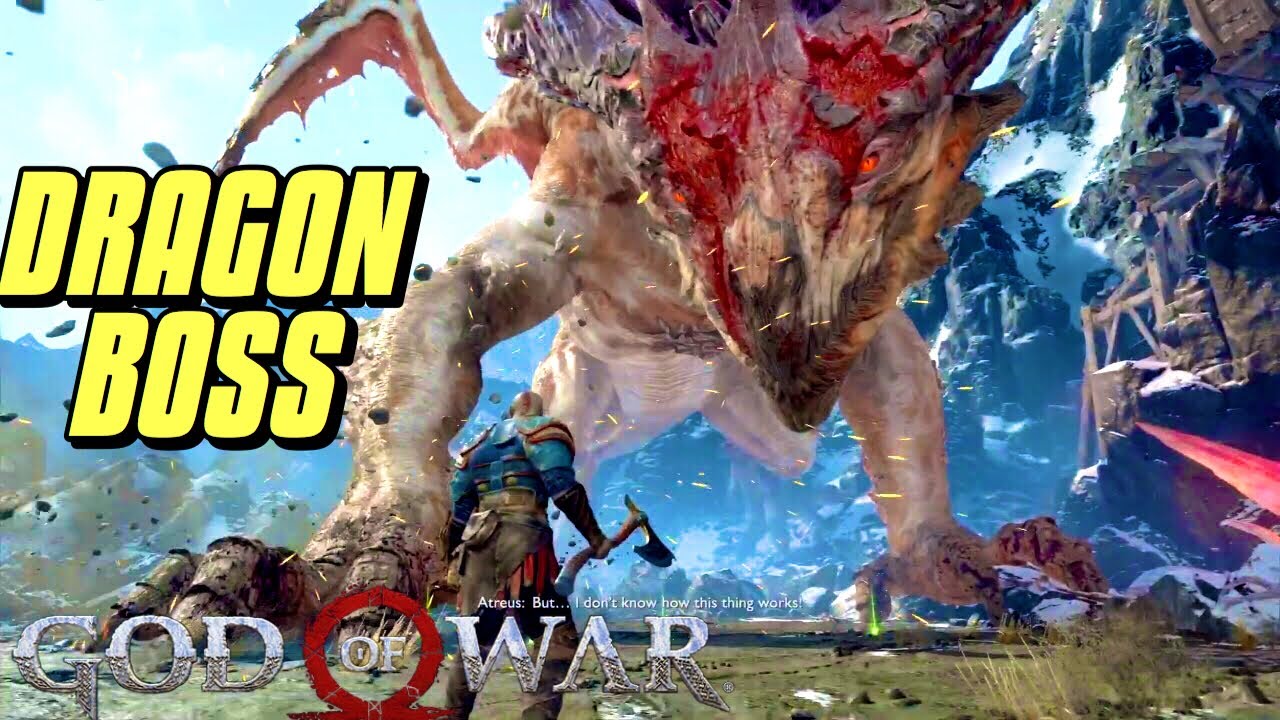 God of War DRAGON BOSS FIGHT (Hraezlyr Boss) - YouTube